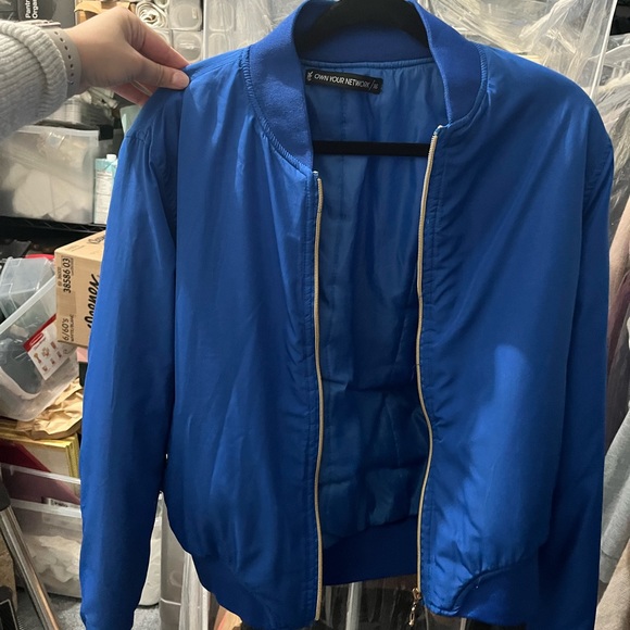 own your network | Jackets & Coats | Royal Blue Puffer Jacket | Poshmark